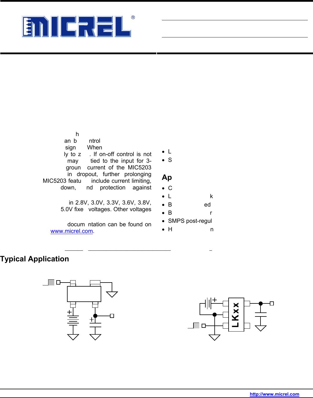 MIC5203 Datasheet by Microchip Technology | Digi-Key Electronics